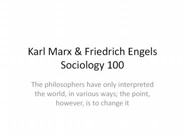 Karl Marx presentation | free to download