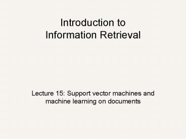 Introduction to Information Retrieval presentation | free to download