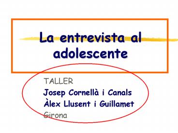 La entrevista al adolescente presentation | free to view