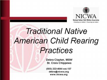 Traditional Native American Child Rearing Practices presentation | free ...