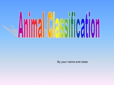 Animal Classification PowerPoint Outline presentation | free to view
