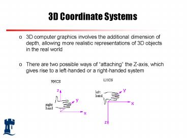 3D Coordinate Systems presentation | free to download