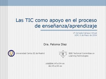 PPT – Las TIC como apoyo en el proceso de ense PowerPoint presentation | free to download - id ...