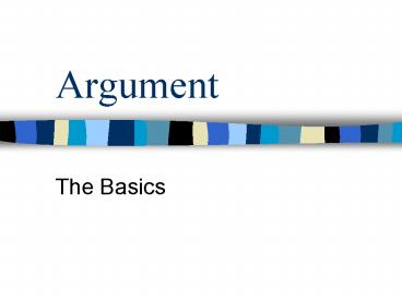 Argument presentation | free to view