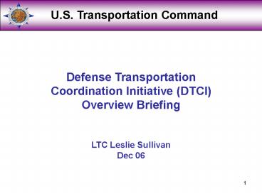 Defense Transportation presentation | free to download