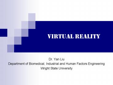 Virtual Reality presentation | free to view