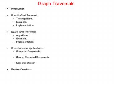 Graph Traversals presentation | free to download