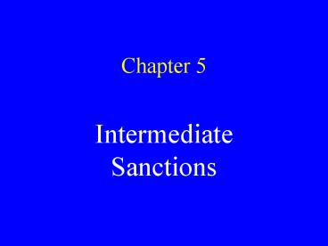 Intermediate Sanctions presentation | free to view