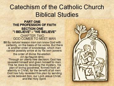 Catechism of the Catholic Church Biblical Studies presentation | free ...