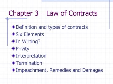 Chapter 3 presentation | free to view