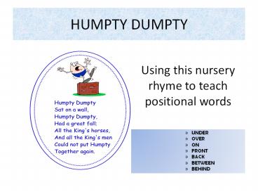 HUMPTY DUMPTY presentation | free to view