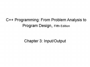 PPT – C Programming: From Problem Analysis to Program Design, Fifth ...