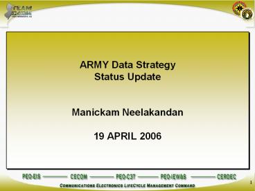 ARMY Data Strategy presentation | free to view