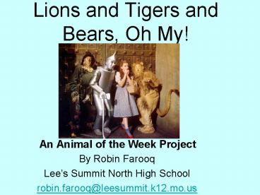 Lions and Tigers and Bears, Oh My! presentation | free to view