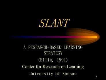 SLANT presentation | free to download