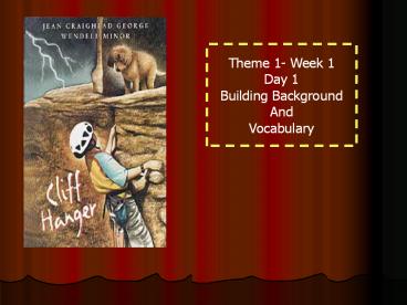 Cliff Hanger by: Jean Craighead George presentation | free to download