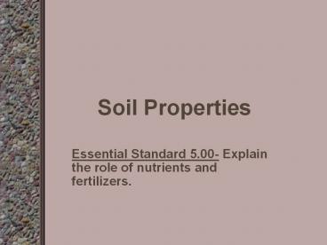 Soil Properties presentation | free to download