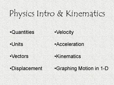 Physics Intro presentation | free to download