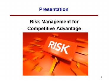 Risk Management for presentation | free to download