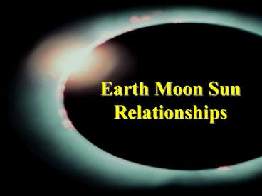 Earth Moon Relationship