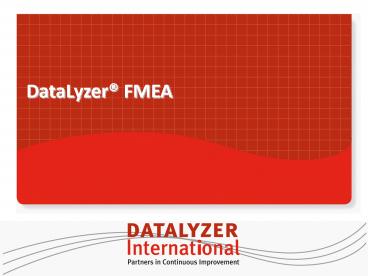 PPT – DataLyzer PowerPoint presentation | free to view - id: 4e281e-M2E5Z