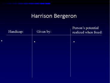 PPT – Harrison Bergeron PowerPoint presentation | free to download - id ...
