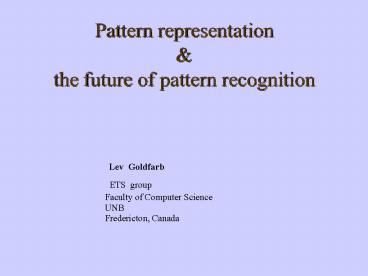 Pattern representation presentation | free to download