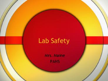 Lab Safety presentation | free to view