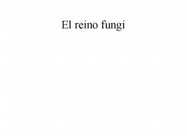 El reino fungi presentation | free to download