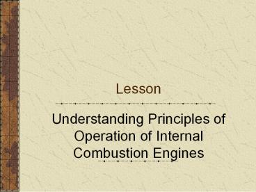 Understanding Principles of Operation of Internal Combustion Engines ...