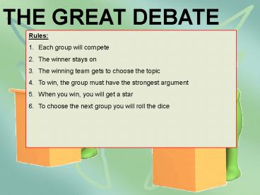PPT – THE GREAT DEBATE PowerPoint presentation | free to download - id ...