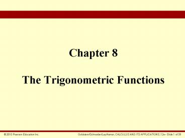 PPT – Chapter 8 The Trigonometric Functions PowerPoint presentation ...