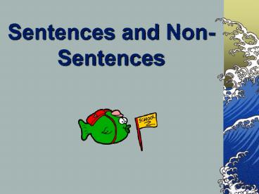 Sentences and Non-Sentences presentation | free to view