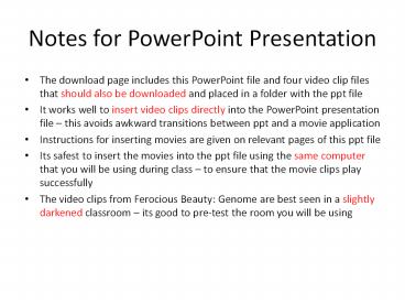Notes for PowerPoint Presentation presentation | free to download