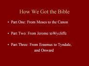 PPT – The Bible PowerPoint presentation | free to view - id: 30835-NDZhO