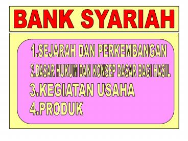 BANK SYARIAH presentation | free to download