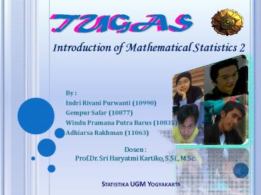 PPT – Statistika UGM Yogyakarta PowerPoint presentation | free to ...