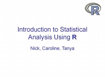 Introduction to Statistical Analysis Using R presentation | free to ...