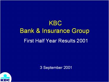 KBC Bank presentation | free to download