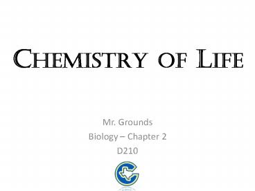 Chemistry of Life presentation | free to download
