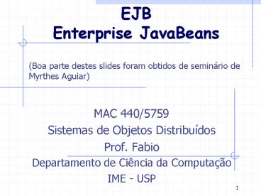 EJB Enterprise JavaBeans presentation | free to download