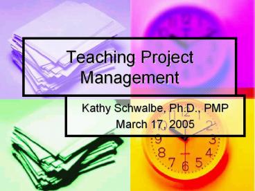 Teaching Project Management presentation | free to download