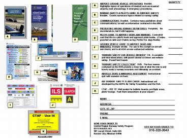 GROUND VEHICLE GUIDE TO AIRPORT SIGNS AND MARKINGS Bumper sticker. For ...