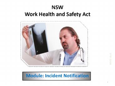 NSW Work Health and Safety Act presentation | free to view