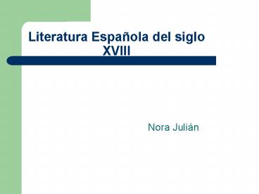 PPT – Literatura Espa PowerPoint presentation | free to download - id ...