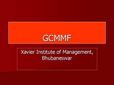 GCMMF presentation | free to download
