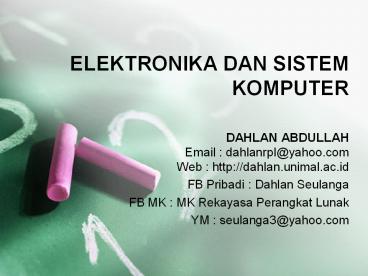 PPT – KONSEP DASAR SISTEM KOMPUTER PowerPoint presentation | free to ...