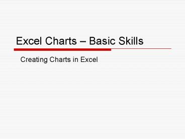 Excel Charts presentation | free to view