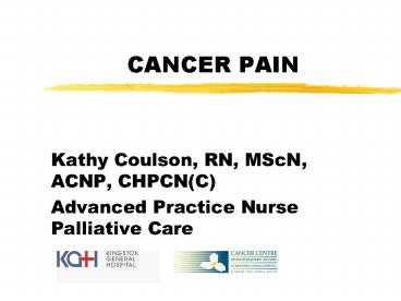 CANCER PAIN presentation | free to view