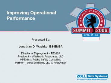 Improving Operational Performance presentation | free to download
